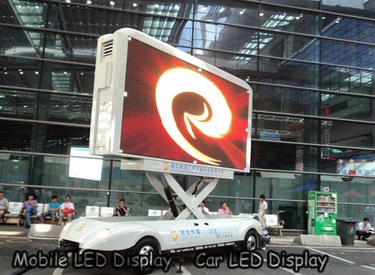 P4 outdoor Car LED Sign Display Density 62500 , SMD High Brightness Led ...